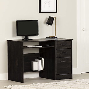 South Shore Farnel Computer, Medium Desk, Rubbed Black