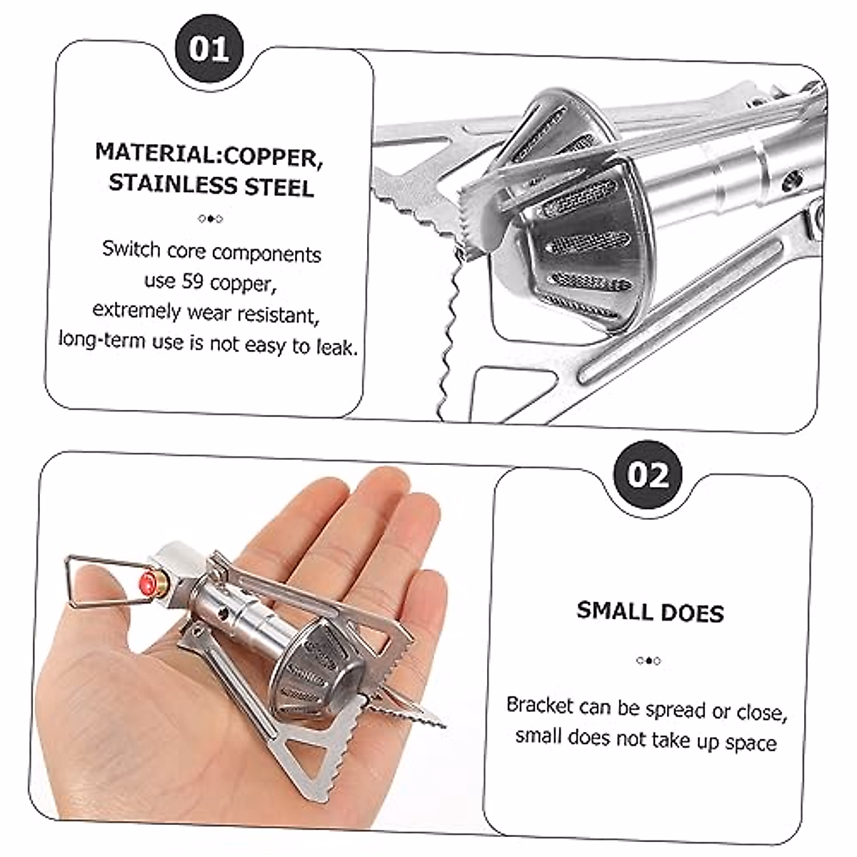 VANZACK 3 pcs camping stove wood burner outdoor cooking stove gas bbq grills outdoor folding stove griddle for gas grill outdoor burner Picnic Stove Picnic Cooker Gas Cooker on foot travel