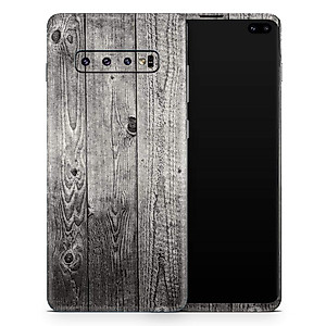 DesignSkinz Dark Washed Wood Planks Protective Vinyl Decal Wrap Skin Cover Compatible with The Samsung Galaxy S20 (Screen Trim & Back Glass Skin)