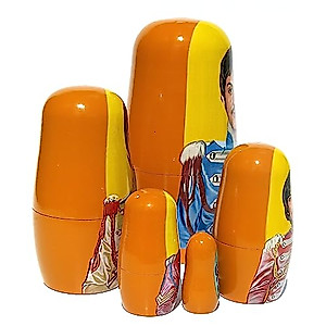 KaleaBoutique Collectible Beatles Nesting Doll Memorabilia Stacking Matryoshka Doll in Doll 5.75 Inches Tall