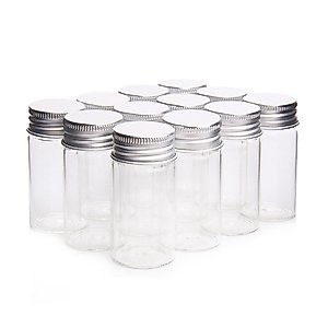 5PCS Mini Small Candy Bottle Glass Bottle Seal Bottle Vials Jars 25ml 30x60mm