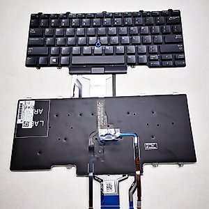 SOUTHERNINTL New Repalcement for Dell Latitude E5450 E5470 E5480 E7450 E7470 E7480 Backlit Keyboard Dual Point PK1313D4B00 D19TR 0D19TR (Without Frame)