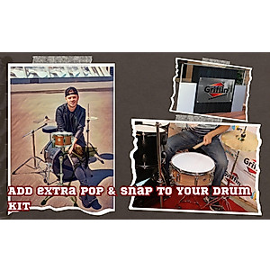 Popcorn Snare Drum by GRIFFIN | Soprano Firecracker 10" x 6" Poplar Wood Shell with Hickory PVC | Concert Percussion Musical Instrument with Drummers Kit Key & Deluxe Snare Strainer Throw Off Set