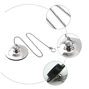 WOONEKY Bath Drainer Stopper Bathtub Kitchen Sink Stopper Bathtub Sink Stopper Bathtub Accessories Bathtub Drain Cover Hair Stopper for Tub Sink Drain Silver