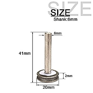 BAINUO 2mm Diamond Coated Grinding Mounted Point Bits Burrs 1/4'' Shank Polishing Rotary Tools for Bracelet Ring Jade Carving or Pet Nail File & Clippers for Dogs Cats