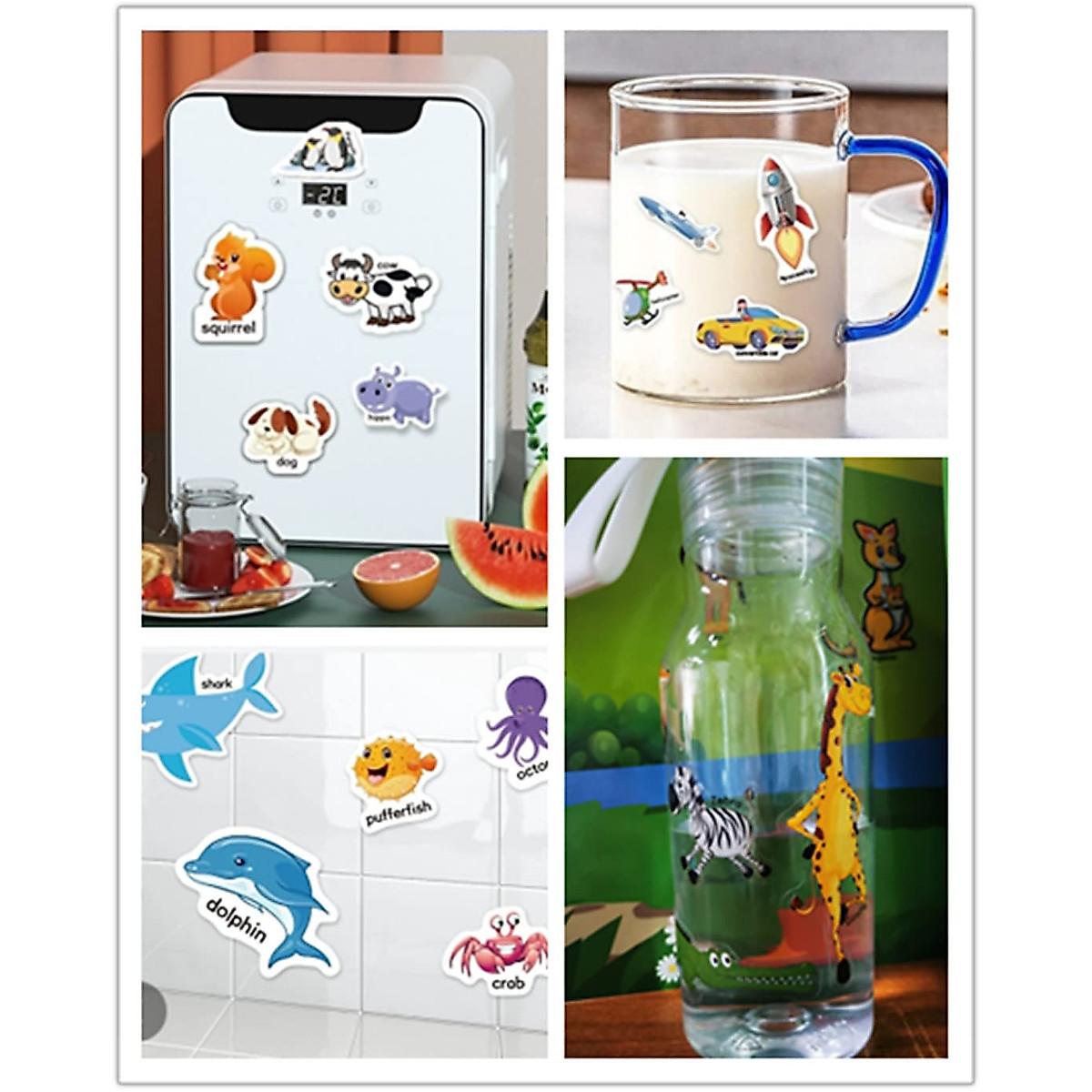 Sticker Books for Kids 2-4, Reusable Sticker Books for Toddlers 1-3 Farm, Ocean and Animals Theme Activity Books Stickers for Girls Boys Preschool Education Learning Toys Birthday Gift