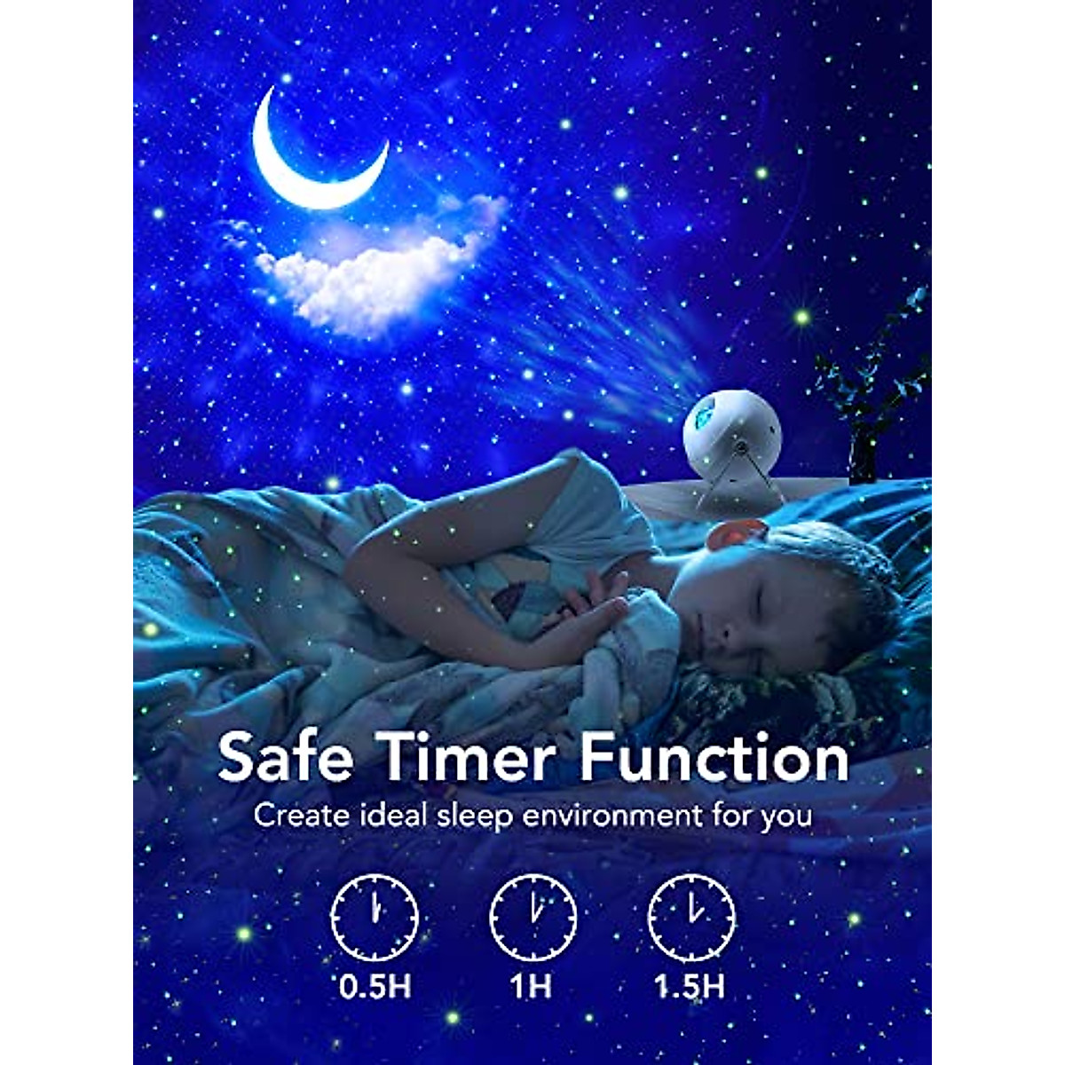One Fire Galaxy Projector Starlight Projector Moon Projector, 48 Light Modes+Rotating Star Projector Galaxy Light Projector for Bedroom, Bluetooth Starry Night Light Projector,Charisma Gifts for Kids