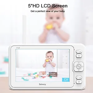 Sekery 5" 1080p Video Baby Monitor,Baby Registry Search