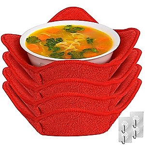 Hot Bowl Holders Microwave Safe - Microwave Bowl Holders - Pot Holders Soup Bowl Cozy -Bowl Potholders for Microwave Holder - Multipurpose Microwave Safe Bowl Holders for Hot Food - Plate Cozies