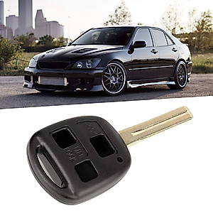 aqxreight Key Case,3 Button Replace Car Remote Control Key Case Shell Black for IS200 GS300 LS200 RX300