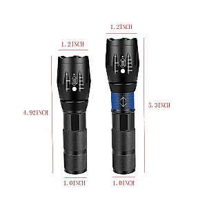 YZYOE Rechargeable red Light Flashlight，Tactical Flashlights， 2 in 1 White Lights and LED Red Hunting Light，2 Modes, Coon Hunting Lights， Detector,Night Observation, Astronomy, Aviation.