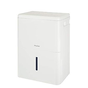 Haier 50 Pint Portable Dehumidifier with Pump, Perfect for Bedroom, Basement & Garage, Ideal for High Humidity or Wet Areas, Built-in Pump, Energy Star Certified, White