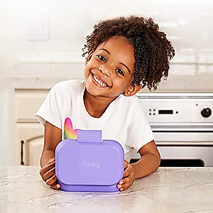 Bentgo Kids Snack - 2 Compartment Leak-Proof Bento-Style Food Storage for Snacks and Small Meals, Easy-Open Latch, Dishwasher Safe, and BPA-Free - Ideal for Ages 3+ (Purple)