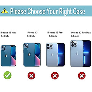 Christmas Case for iPhone 13 Mini,Gifun Hard PC+TPU Bumper Clear Protective Case Compatible with iPhone 13 Mini 5.4" 2021 - Christmas Tree and Snowman