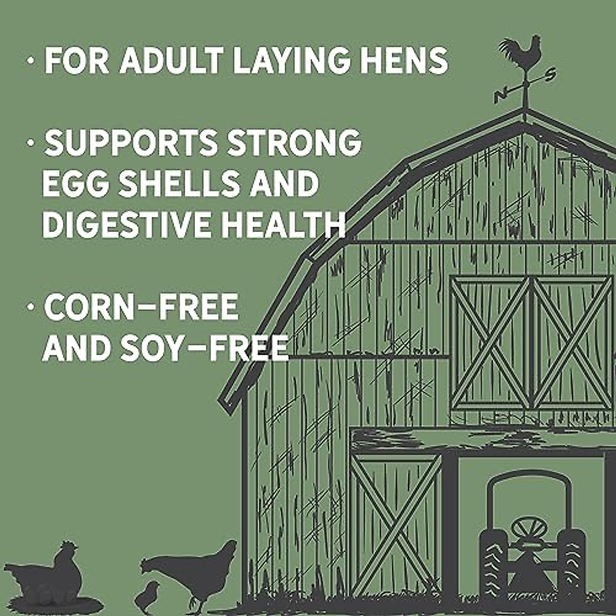 New Country Organics | Corn-Free Classic Layer Feed for Laying Hens | Corn-Free and Soy-Free | 17% Protein | Certified Organic and Non-GMO | 50 lbs