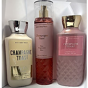 Bath and Body Works - Champagne Toast - Daily Trio - Shower Gel, Fine Fragrance Mist & Super Smooth Body Lotion