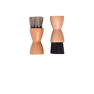VALENTINO GAREMI Shoe Brush Cream Applicator Set | Shine Polish Paste Jar Dauber | Horse Hair | Made in Germany