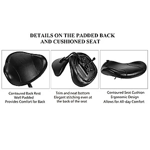 Kaleurrier Ergonomic Drafting Chair with Back Support,Multi-Functional Height Adjustable Swivel Rolling Stool,Multi-Purpose Home Office Desk Chair (White)