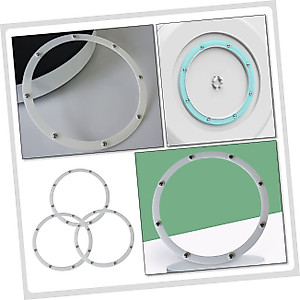 Veemoon 3pcs Steel Ball Turntable Ring Convenient Tray Holder Hardware Tabletop Turntable Ring Round Swivel Plate Bearing Desktop Turntable Ring Small Turntable Plastic Spices to Rotate