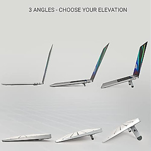 OVEL - Portable Laptop Stand and Keyboard Riser - Foldable Laptop Stand - Travel Laptop Stand - Keyboard Feet - Keyboard Stand for Desk - Ergonomic - Aluminum - Soporte para Laptop - Small / Folding