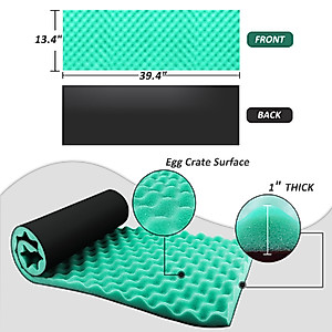 BXI Double Noise Blocker Sound Proof Foam, 39.4 X 13.4 X 1 Inch Egg Crate Foam Rubber Sound Deadening Material, Sound Dampening Acoustic Foam Panels for HVAC, Pipe, Machine, Window, Wall, Door