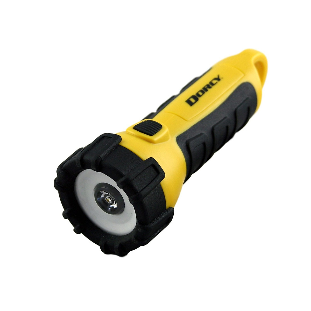 Dorcy 41-2521 Water Resistant Battery Powered Floating LED Flashlight with Carabiner Clip, Ideal for Camping and Outdoors, Bright Yellow