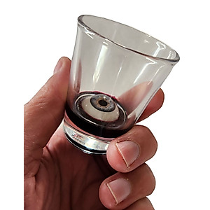 Dead Head Props Eyeball Shot Glass in a pool of resin blood 1.5oz realistic life size