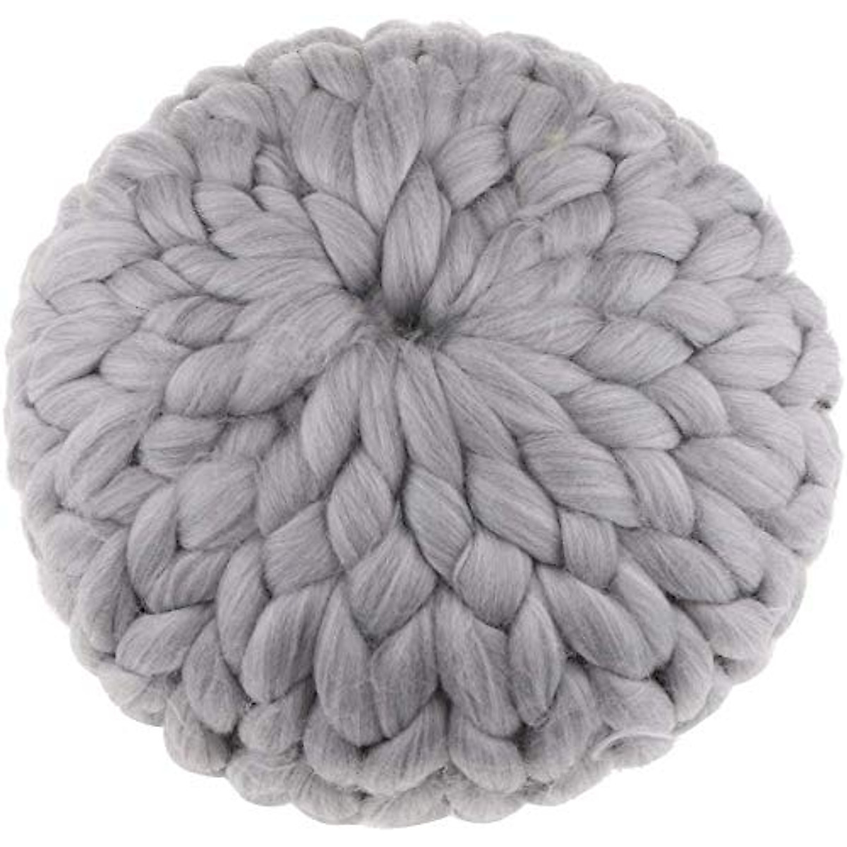 Knot Pillow Wool Hand Knitted Cushion Toy Decorative Cushion Home Accessories - Gray