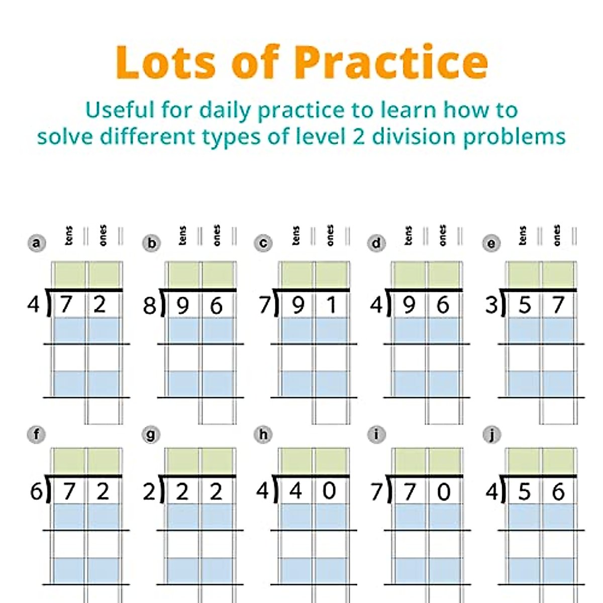 Channie’s One Page a Day Level 2 Division Workbook, Educational Math Activity Book for Kids, Ideal for 3rd to 5th Grade, 50 Pages of Level 2 Divisions for Daily Practice with Answer Sheets Included