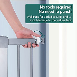 Babelio Pressure Gates Threaded Spindle Rods M10 (10 mm), Baby Gates Accessory Screw Bolts Kit Fit for All Pressure Mounted Walk Thru Gates