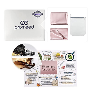 PROMEED Real 22 Momme Silk Baby Crib Duvet Cover Set with Toddler Size Silk Pillowcase, 100% Grade 6A Natural Mulberry Silk Crib Bedding Sets for Boys/Girls (Pink, Crib)