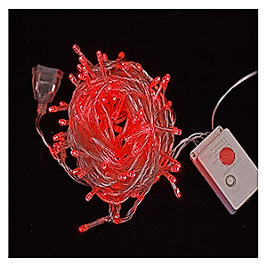 LIUPENGWEI String Lights, 100 LED Fairy Lights Waterproof, 10m Silvery Copper Wire Rope Lights, 24V DC, Christmas Decoration for Home Garden Lawn Wedding Holiday Indoor Party Garden Ghost Light