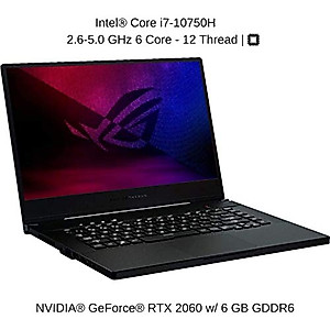 ASUS ROG Zephyrus M15/GU502LU-BI7N4 | 15.6" Gaming Laptop Intel Core i7-10750H | 16GB DDR4 3200/MHz, 512GB SSD | NVIDIA GeForce GTX 1660 Ti/6GB | Backlit Keyboard/Windows 10 Home