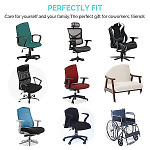 EcoLifeDay Chair Ergonomic armrest Cushions Elbow Pillow Pressure Relief Office Chair Gaming Chair armrest with Memory Foam armrest Pads 2-Piece Set of Chair