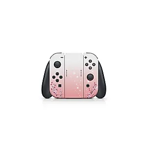 Tacky Design Japanese Cherry Blossom Skin Compatible with Nintendo Switch Skin Wrap Cover, Flower Skin for Nintendo Switch Stickers, Premium Vinyl 3M Full Wrap Decal.