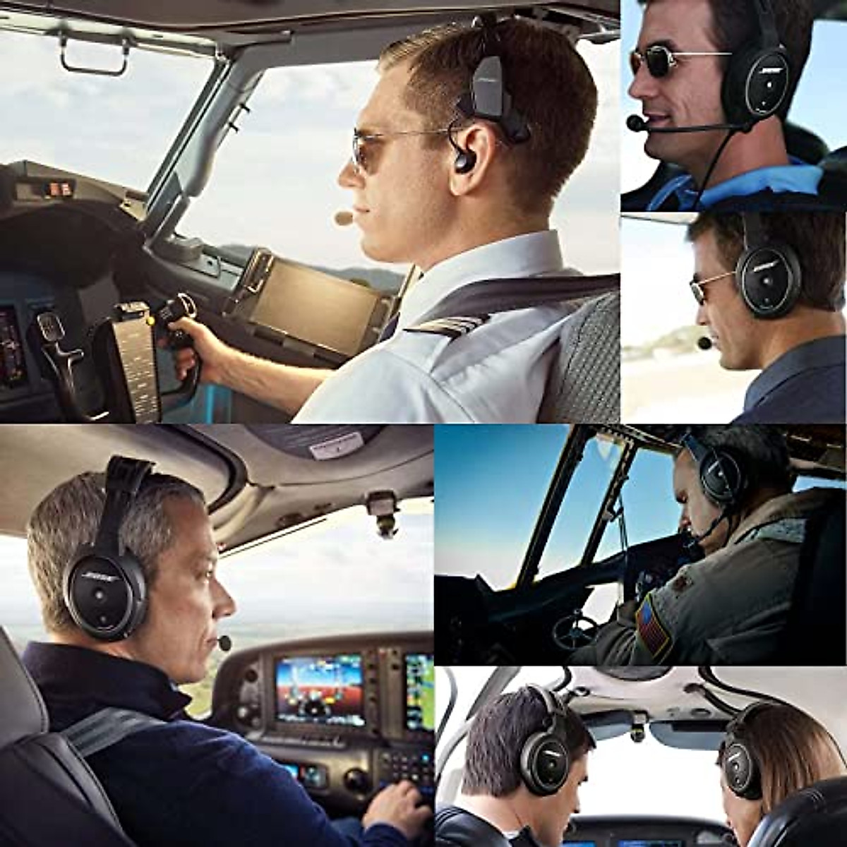 JULONGCR A20 Ear Cushion Replacement Ear Pads A10 Earpads Aviation Headset Cover Headband OEM Compatible with Bose A20/A10 Aviation Headset X. (Black)