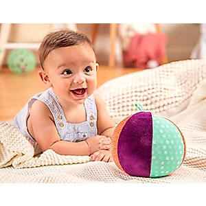 B. toys- B. baby- Large Textured Plush Baby Ball- Chiming Bell- Gross Motor Skills & Sensory Development- for babies & Toddlers- Make It Chime- 6 months +