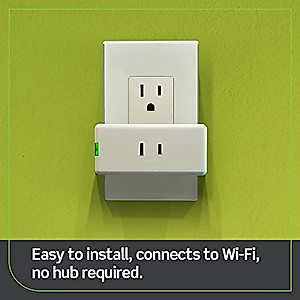 Leviton D23LP-2RW Decora Smart Wi-Fi Mini Plug-In Dimmer (2nd Gen), Works with Hey Google, Alexa, Apple HomeKit/Siri, and Anywhere Companions, No Hub Required