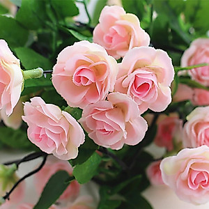 Fulercni 10PCS Fake Rose Garland, 7.5Ft Artificial Vines Flowers Hanging Rose Vine for Wedding Home Office Arch Arrangement Decoration