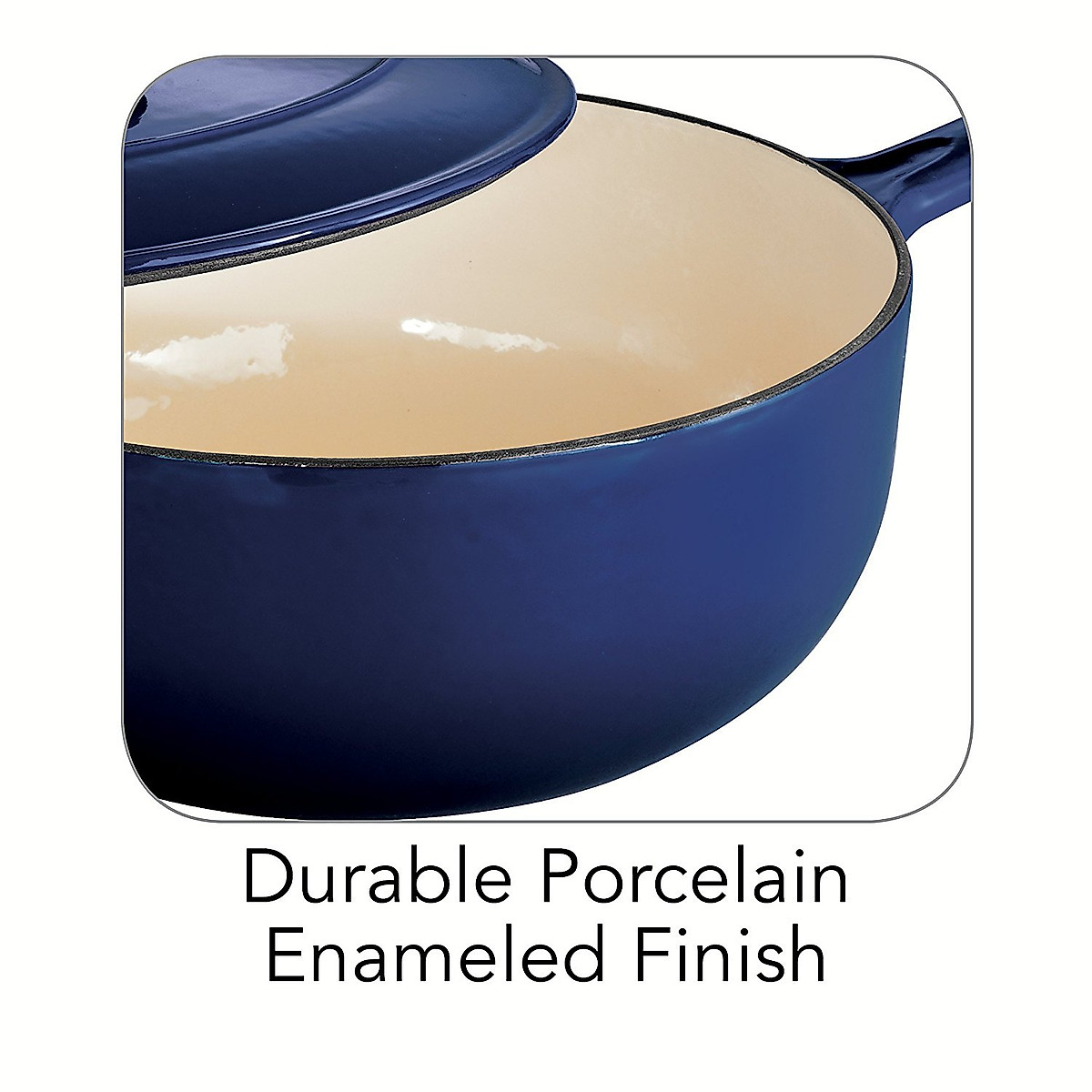 Tramontina Covered Saucier Enameled Cast Iron 3-Quart, Gradated Cobalt, 80131/071DS