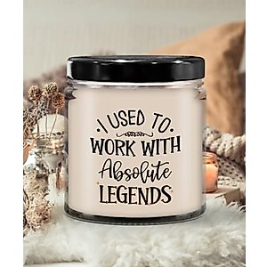 The Improper Mug I Used to Work with Absolute Legends Candle Funny Retirement Ideas for Coworker Boss Leaving New Job Work Friend 9 Oz. Vanilla Scented Soy Wax