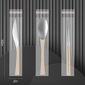 QINGZHE 100 Pcs Self Sealing Cellophane Bags 2x10 Inches Clear Pretzel Rod Bags, Resealable Bag for Packaging ICY Candy Popsicle,Gifts, Favors, Products