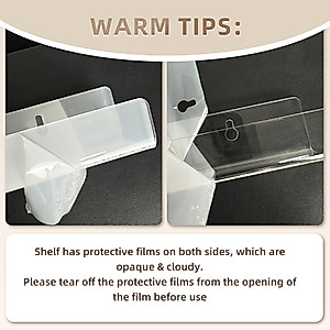 MINDEPOT Vinyl Record Holder Wall Mount, 6 Pack 12 inch Clear Album Music Book Display Shelf for Home Decoration Kids Room Wall Art