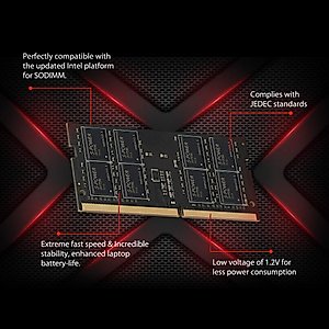 Silicon Power DDR4 32GB (2x16GB) 2666MHz 260-pin CL19 1.2V SODIMM Laptop RAM Computer Memory SU032GBSFU266B22AB