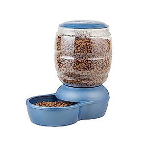 Petmate 24528 Replendish Feeder Automatic Cat and Dog Feeder, Pearl Peacock Blue, 10 LB