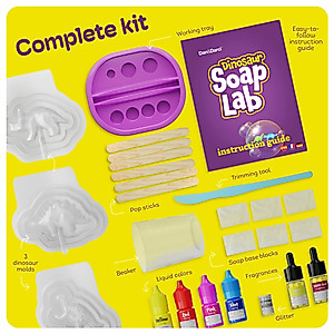 Dino Soap Making Kit For Kids, Dinosaur Science Toys Kits, Easter Gifts For Kids All Ages, DIY Activities Craft Kits - Art Crafts Gift Set For Boys And Girls, Kid Age 3 4 5 6 7 8 12 Year Old Boy