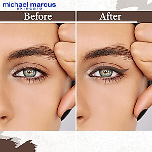 michael marcus Makeup Cake Eye Liner & Eyeliner Brush (Espresso) - Water Activated Dry Pressed, Long-Lasting & Smudge Resistant Eyeliner - Cruelty & Paraben Free - For Beginner & Pro Makeup Artist