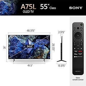 Sony OLED 55 inch BRAVIA XR A75L Series 4K Ultra HD TV: Smart Google TV with Dolby Vision HDR and Exclusive Gaming Features for The Playstation® 5 XR55A75L- 2023 Model,Black