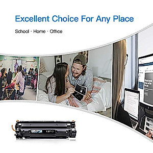 LxTek Compatible Toner Cartridge Replacement for Canon 137 Toner cartridg CRG137 CRG 137 9435B001AA to use with ImageClass d570 mf236n mf232w mf216n mf244dw mf242dw mf232w,4 Black