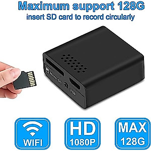 Hidden Spy WiFi Security Camera Wireless Indoor Outdoor Camera Nanny Cam Smart Home Baby Cams Pet Dog Cat Camera Indoor Outdoor Baby Camera 1080P Remote Portable Camera Phone APP Room 1080P Camera